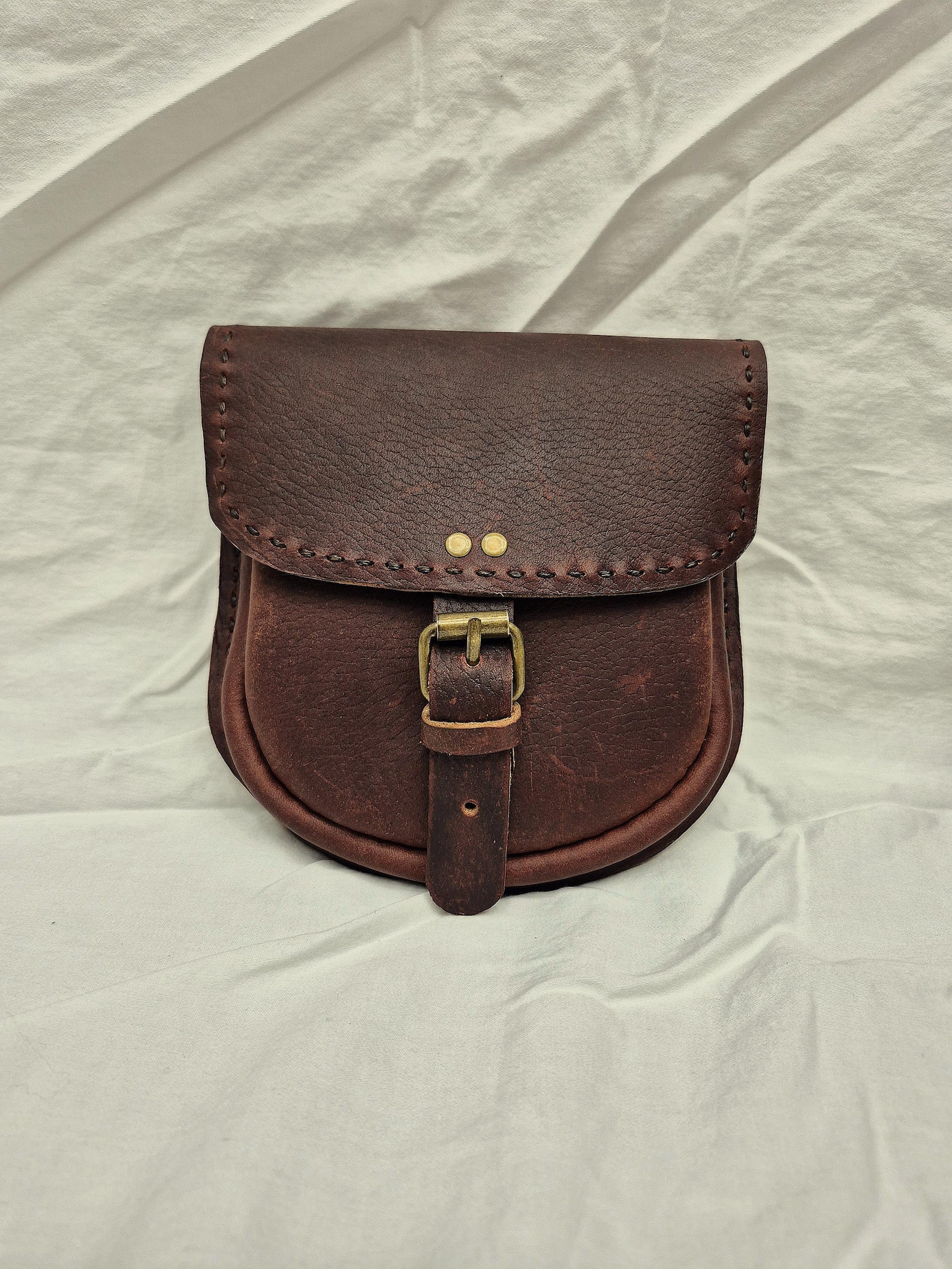 Large Rustic Leather Pouch - Etsy