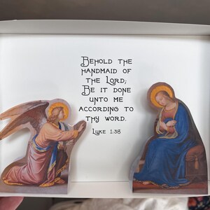 Annunciation Diorama Craft Printable - Annunciation, Catholic Craft ...
