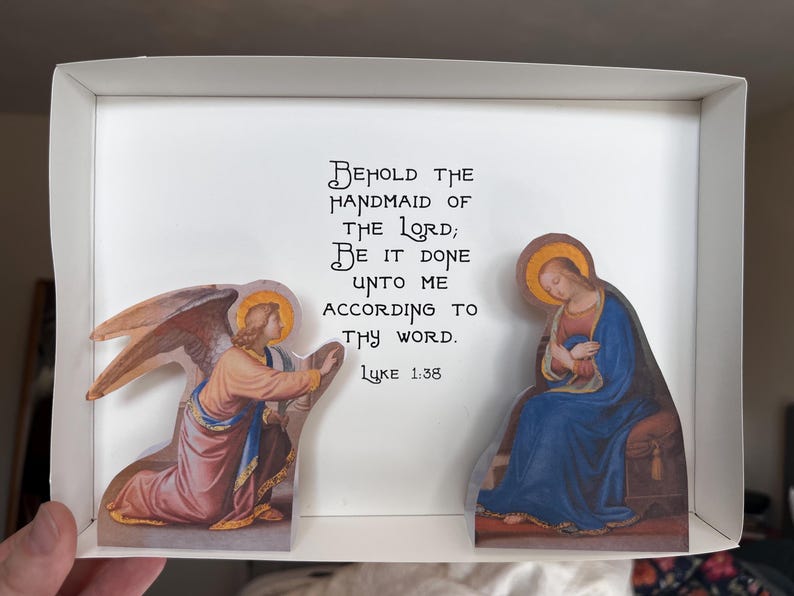 Annunciation Diorama Craft Printable - Annunciation, Catholic Craft ...