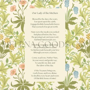 Our Lady of the Kitchen Art Print - Digital File, Scalable, Catholic ...