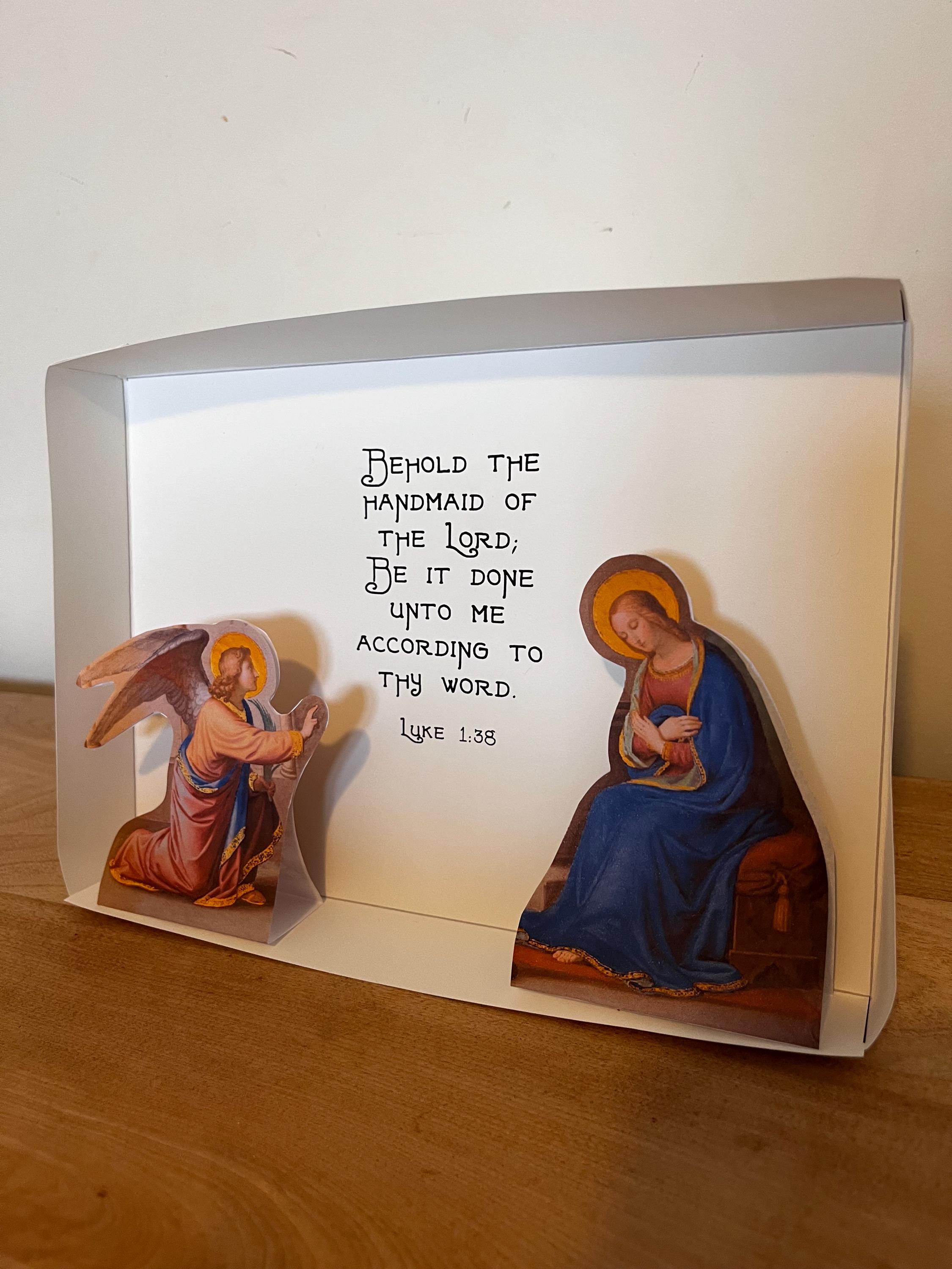 Annunciation Diorama Craft Printable - Annunciation, Catholic Craft ...