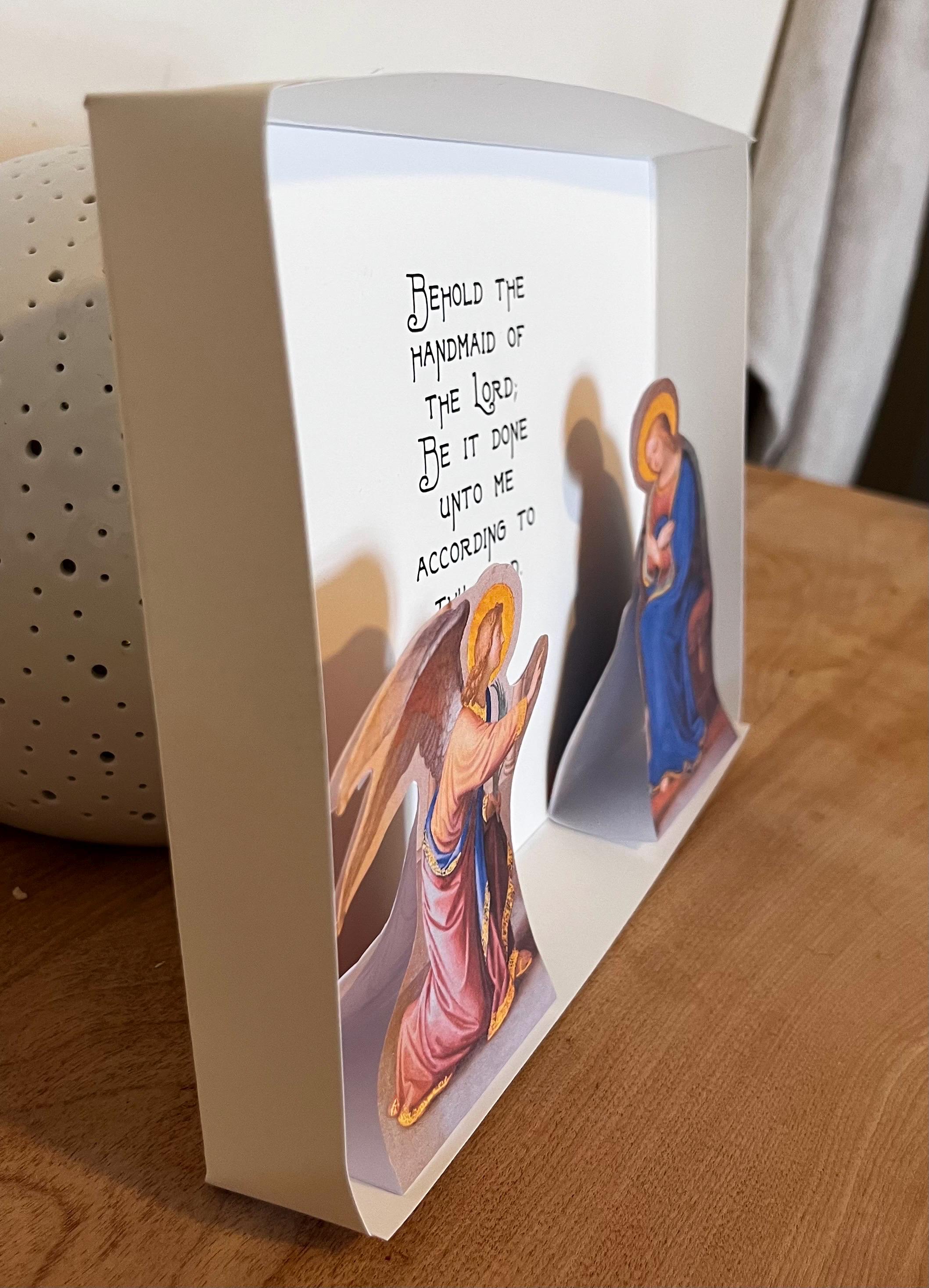 Annunciation Diorama Craft Printable - Annunciation, Catholic Craft ...