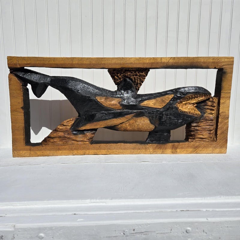 Orca Wood Carving - Etsy