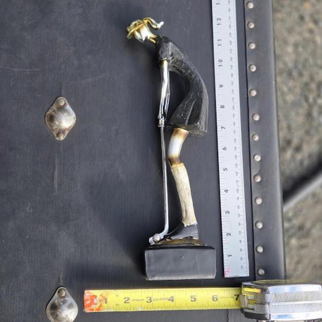 Vintage 12" Mixed Metal Lady Female Woman Golfer Art Sculpture C1 - Etsy