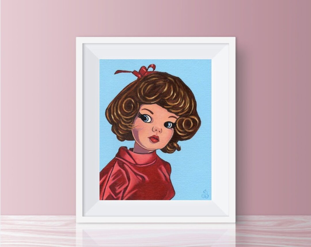 Sindy Tammy Doll Art Original Oil Painting of Vintage Retro - Etsy