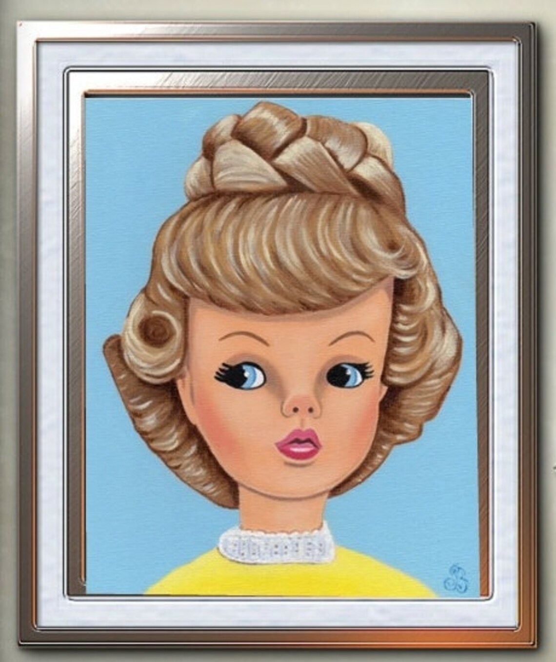 Sindy Tammy doll art Original Oil Painting of Vintage Retro | Etsy