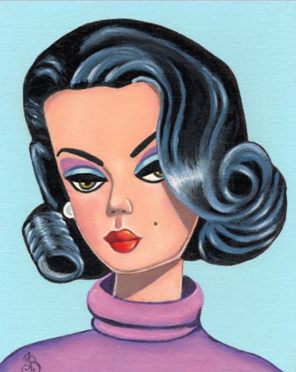 Barbie Art Original Oil Painting of Dark Hair Silkstone Barbie - Etsy UK