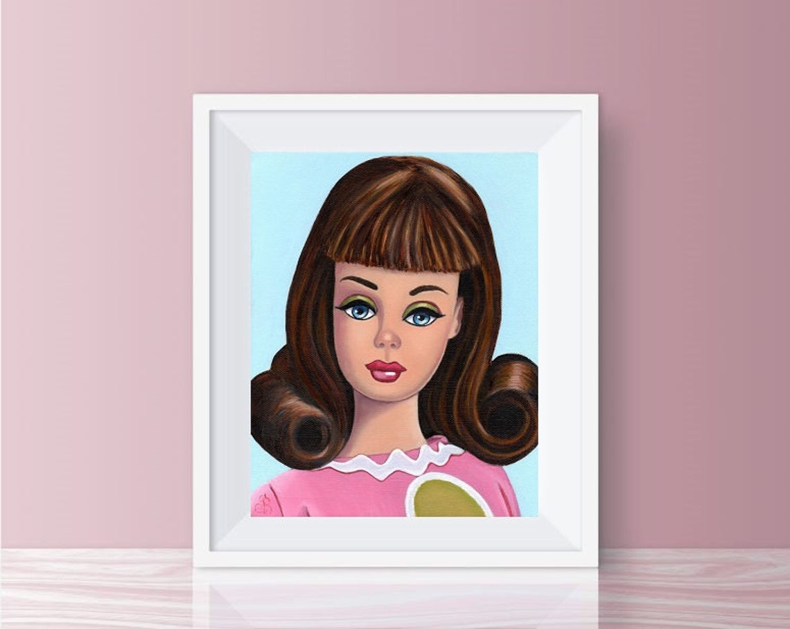 Barbie Art Original Oil Painting Barbie Cousin Francie Doll on - Etsy UK