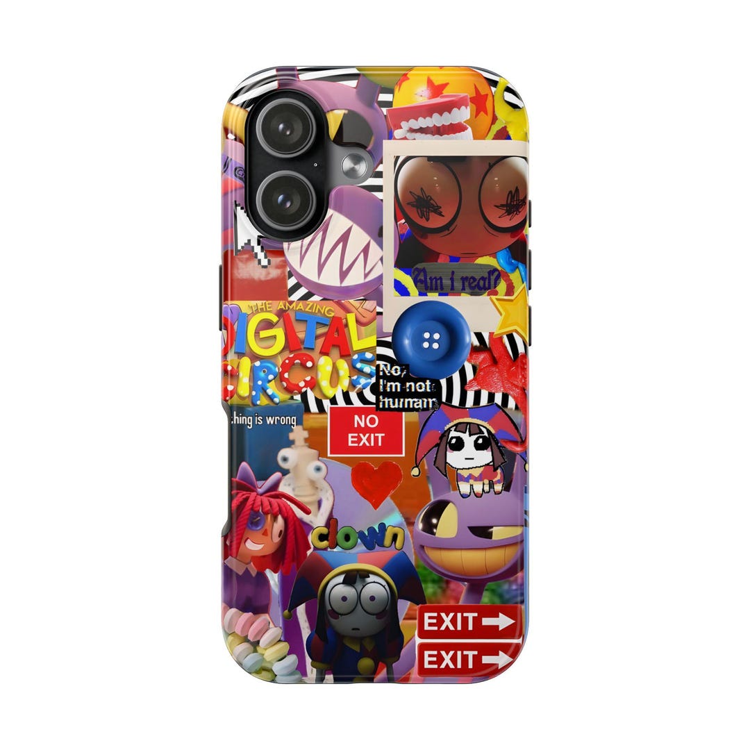 The Amazing Digital Circus Jax Purple Cartoon Bunny Collage Phone Case ...