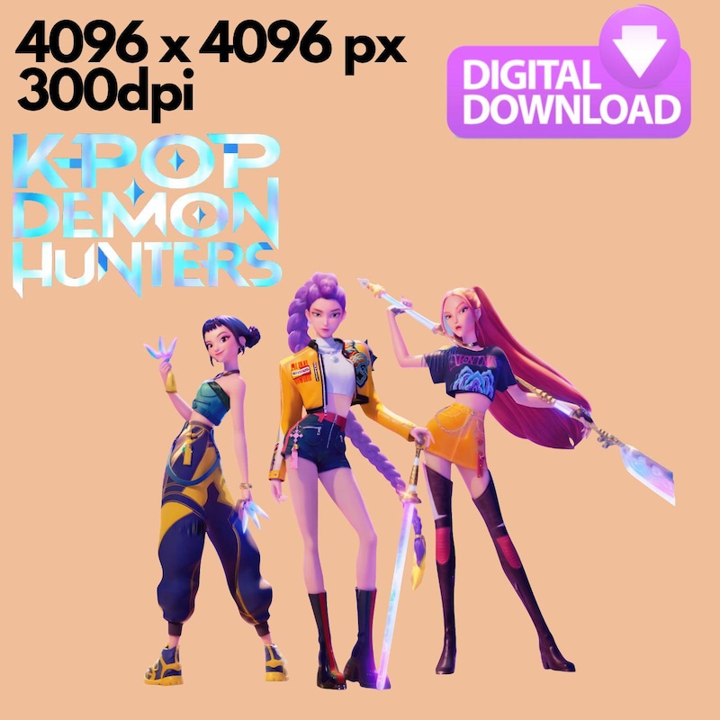 Kpop Demon Hunters Printable Letters - Etsy