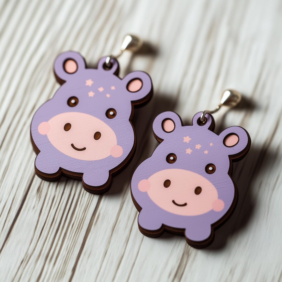 Summer Earring Designs – Laser Cutting Files for Cute Animal & Kawaii ...