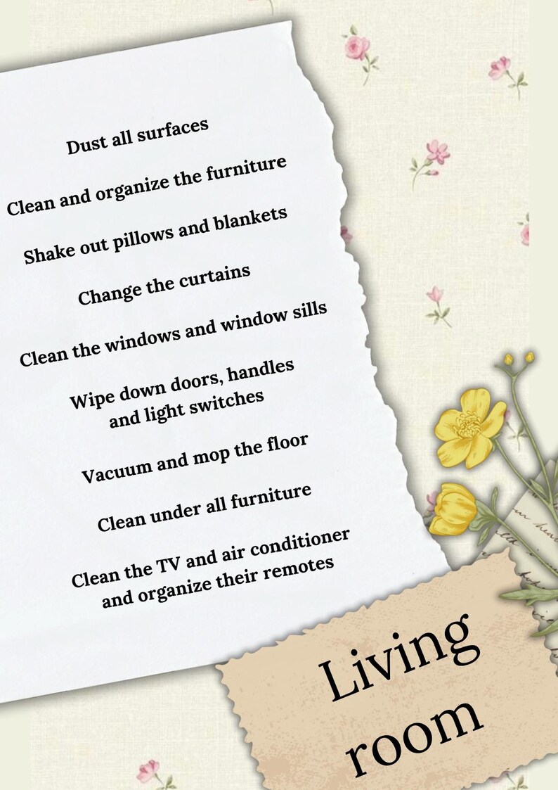 Ultimate Home Cleaning Checklist – Printable PDF | Room-by-room ...