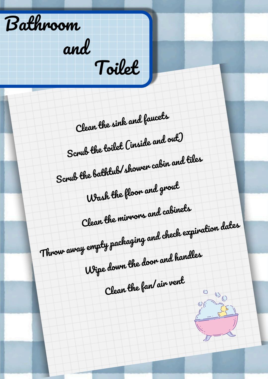 Ultimate Home Cleaning Checklist – Printable PDF | Room-by-room ...