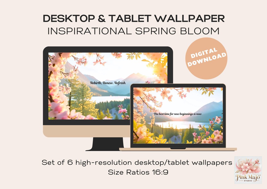 Inspirational Desktop Wallpaper - Spring Mountain View Background With ...