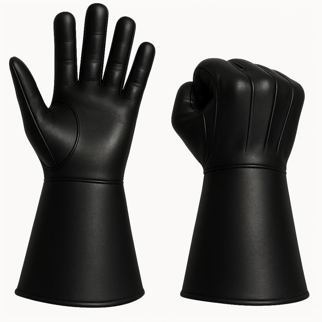 Men's Leather Steampunk Gauntlets: Medieval Renaissance Cosplay Gloves ...