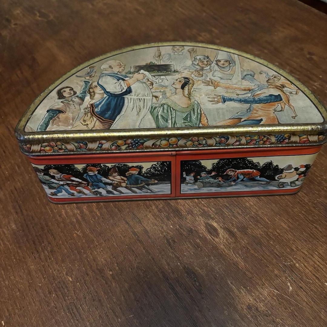 Antique - Early 1900s Fruit Cake Tin by Tindeco for United Biscuit Co ...
