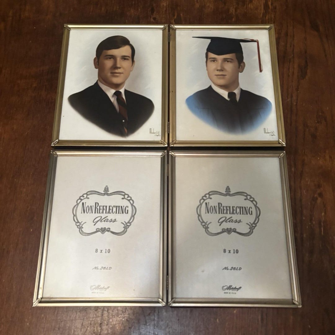 MCM Set of 2 Brass Tone Photo Picture Frames Bifold Holds 4 8x10"s - Etsy