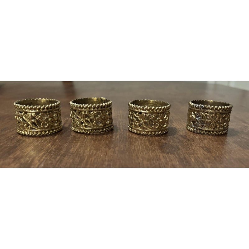 Gold Napkin Ring - Etsy