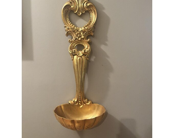 Vtg Dart Syroco HOMCO Syroco Dart Large Gold Leaf Spoon Wall Plaque ...