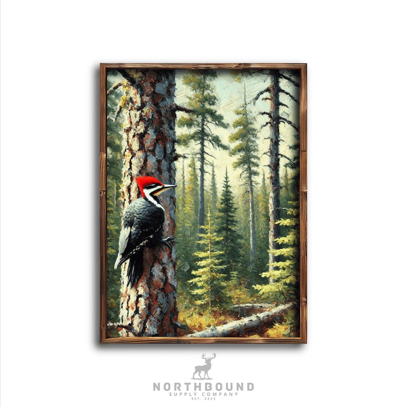 Woodpecker Art - Etsy