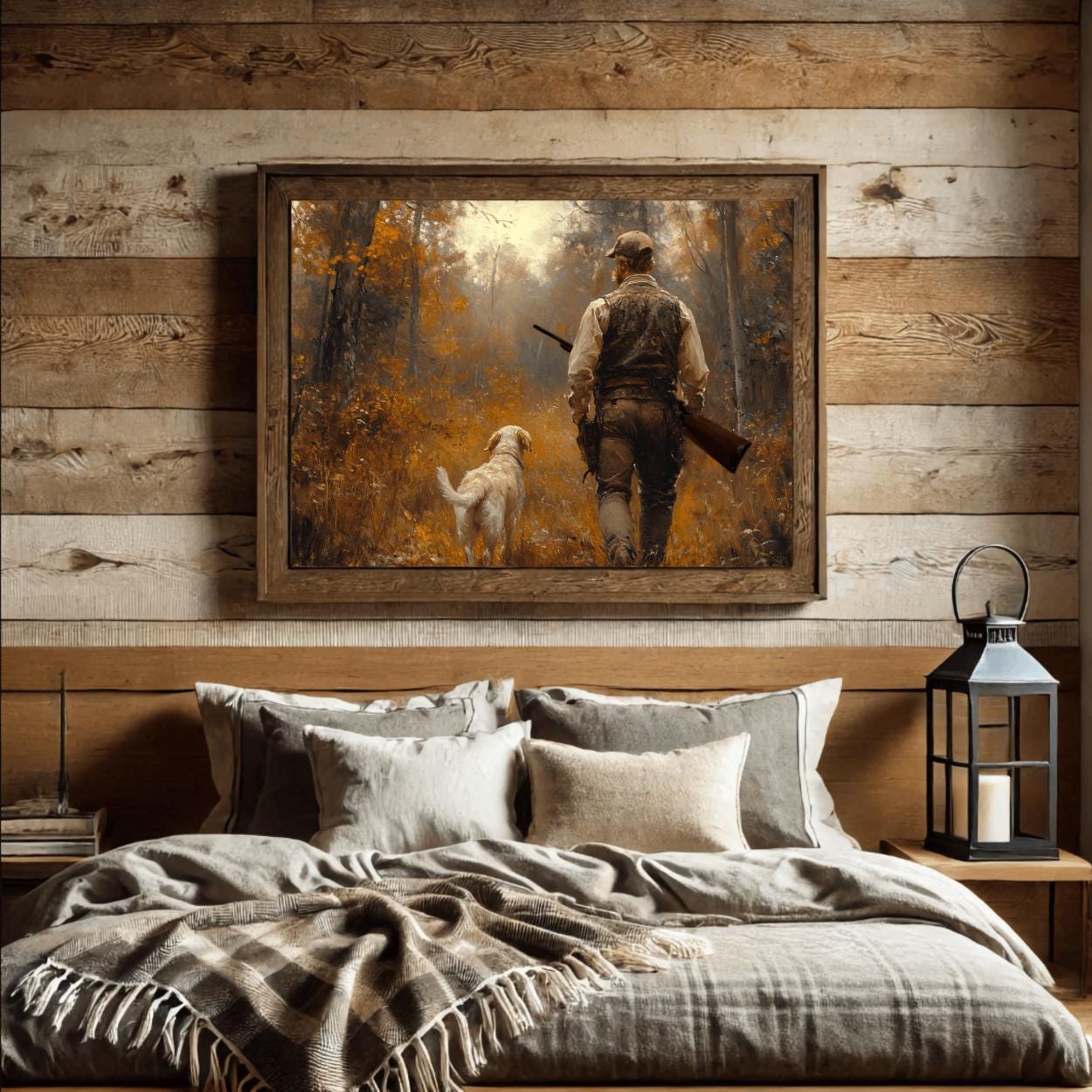 Bird Hunt Print | Rustic Forest Scene | Wildlife Art | Nature Walk Art ...