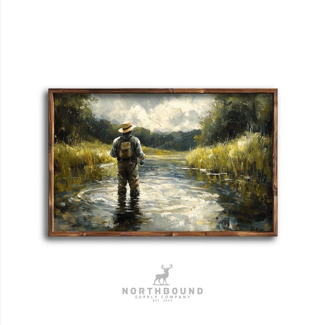 Fly Fisherman Art | Driftless Region Painting | Winding Stream ...