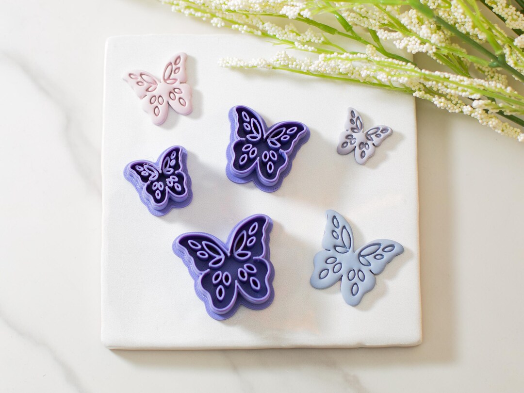 Butterfly #2 Polymer Clay Cutters | Multiple Sizes | Clay Earring ...