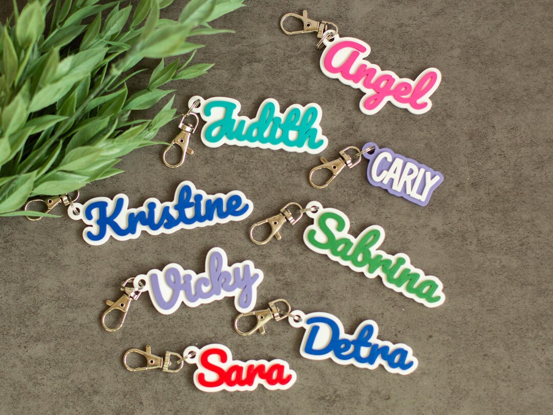 Custom Name Keychain | Personalized Gift Name Tag - Etsy