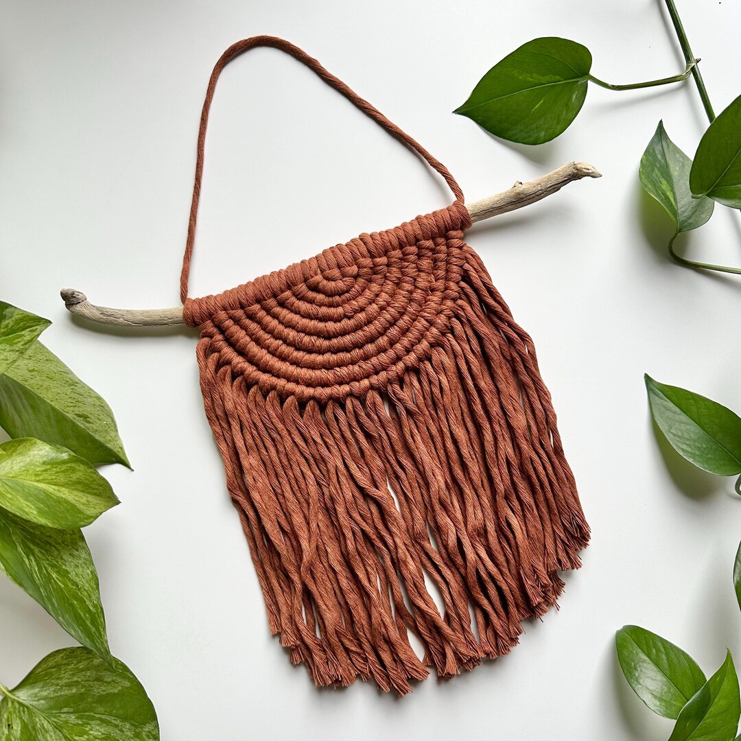 Macrame Wall Hanging, Semi Circle Boho Wall Hanging, Half Circle ...