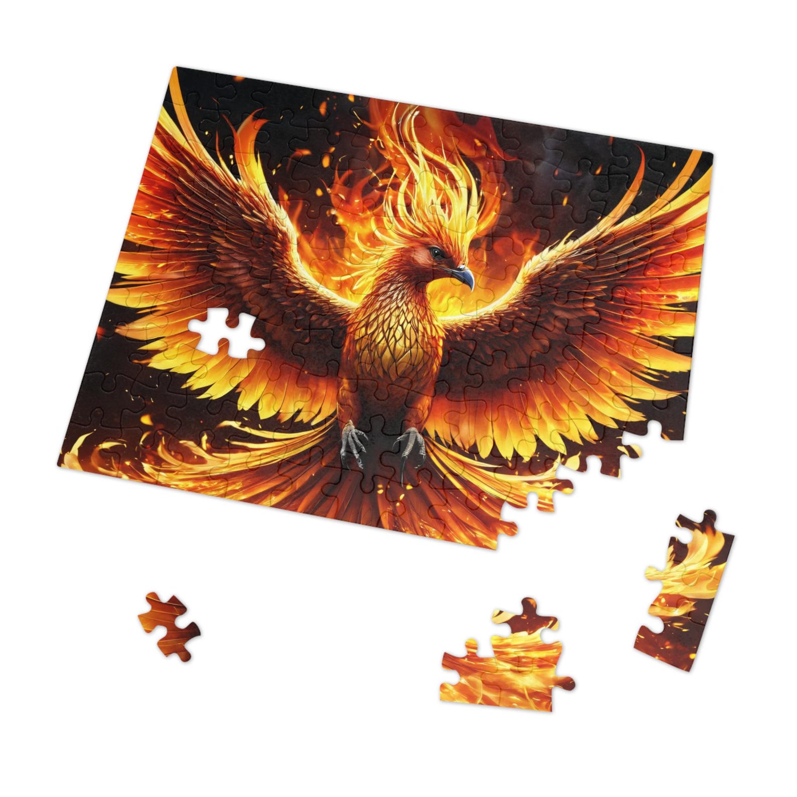 Phoenix Fire Jigsaw Puzzle With Tin, 1000-piece Puzzle, Gift for Puzzle ...