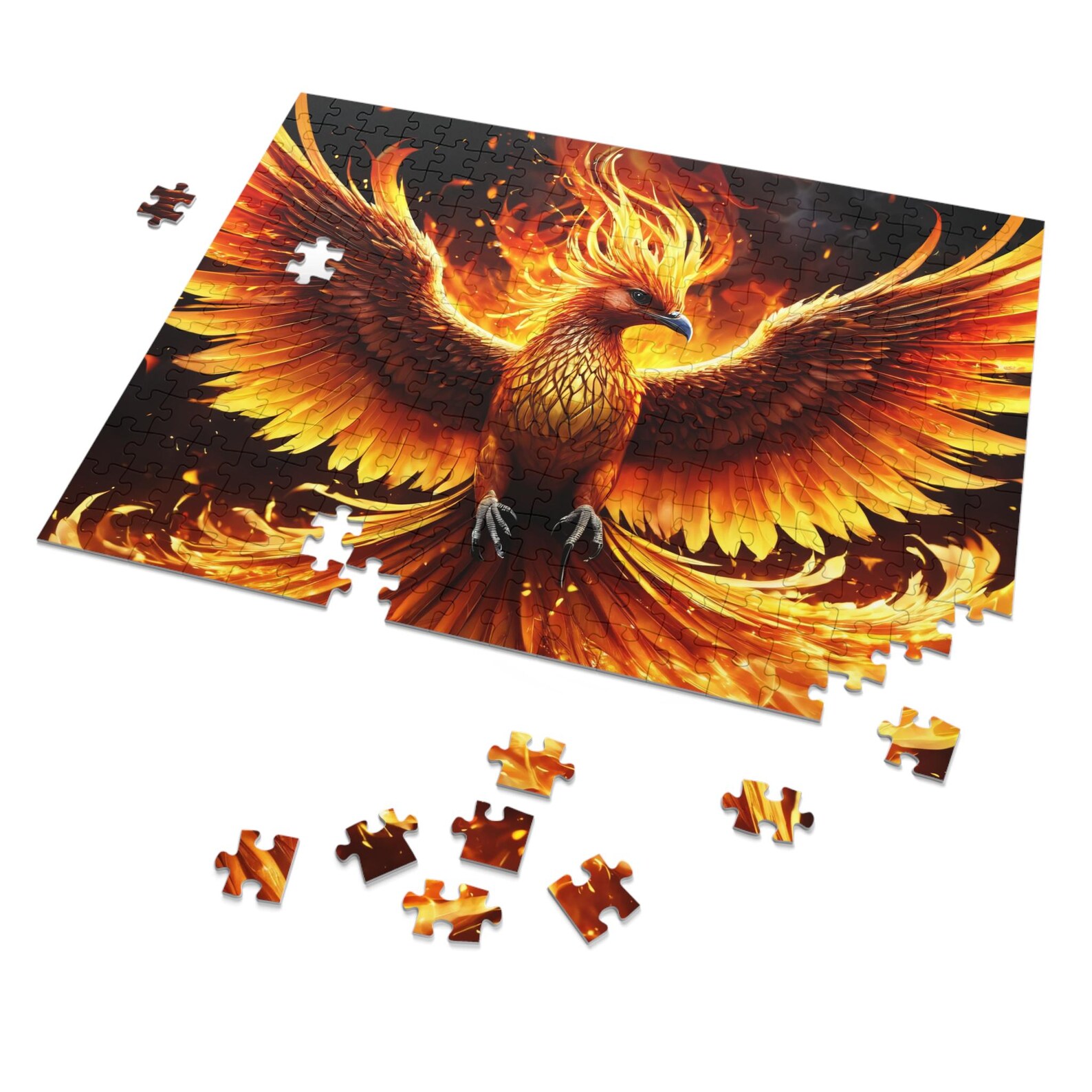 Phoenix Fire Jigsaw Puzzle With Tin, 1000-piece Puzzle, Gift for Puzzle ...