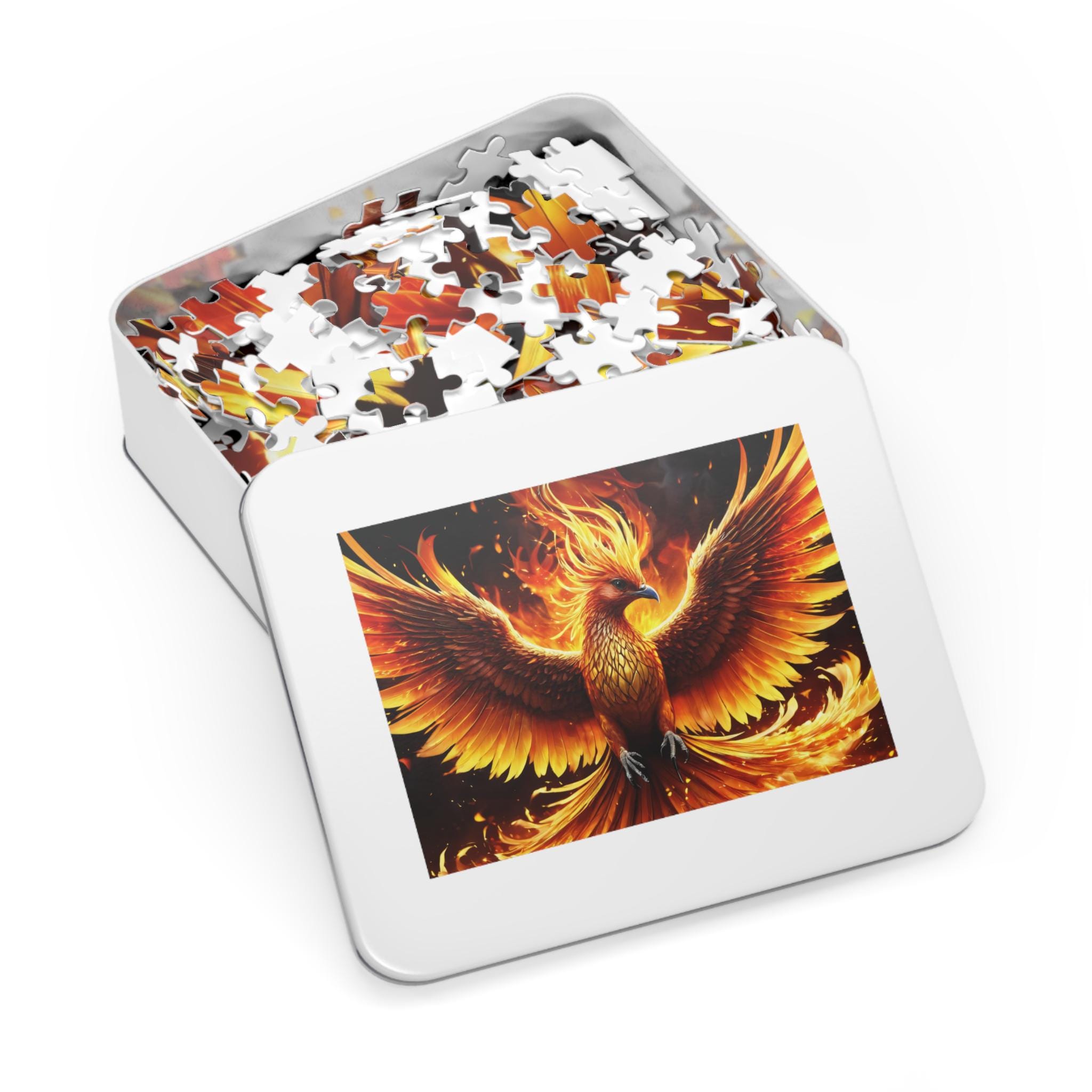 Phoenix Fire Jigsaw Puzzle With Tin, 1000-piece Puzzle, Gift for Puzzle ...