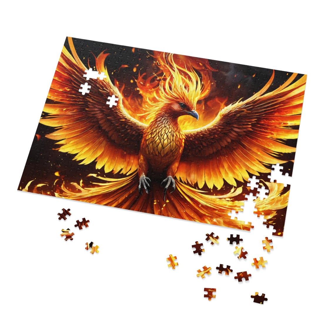 Phoenix Fire Jigsaw Puzzle With Tin, 1000-piece Puzzle, Gift for Puzzle ...