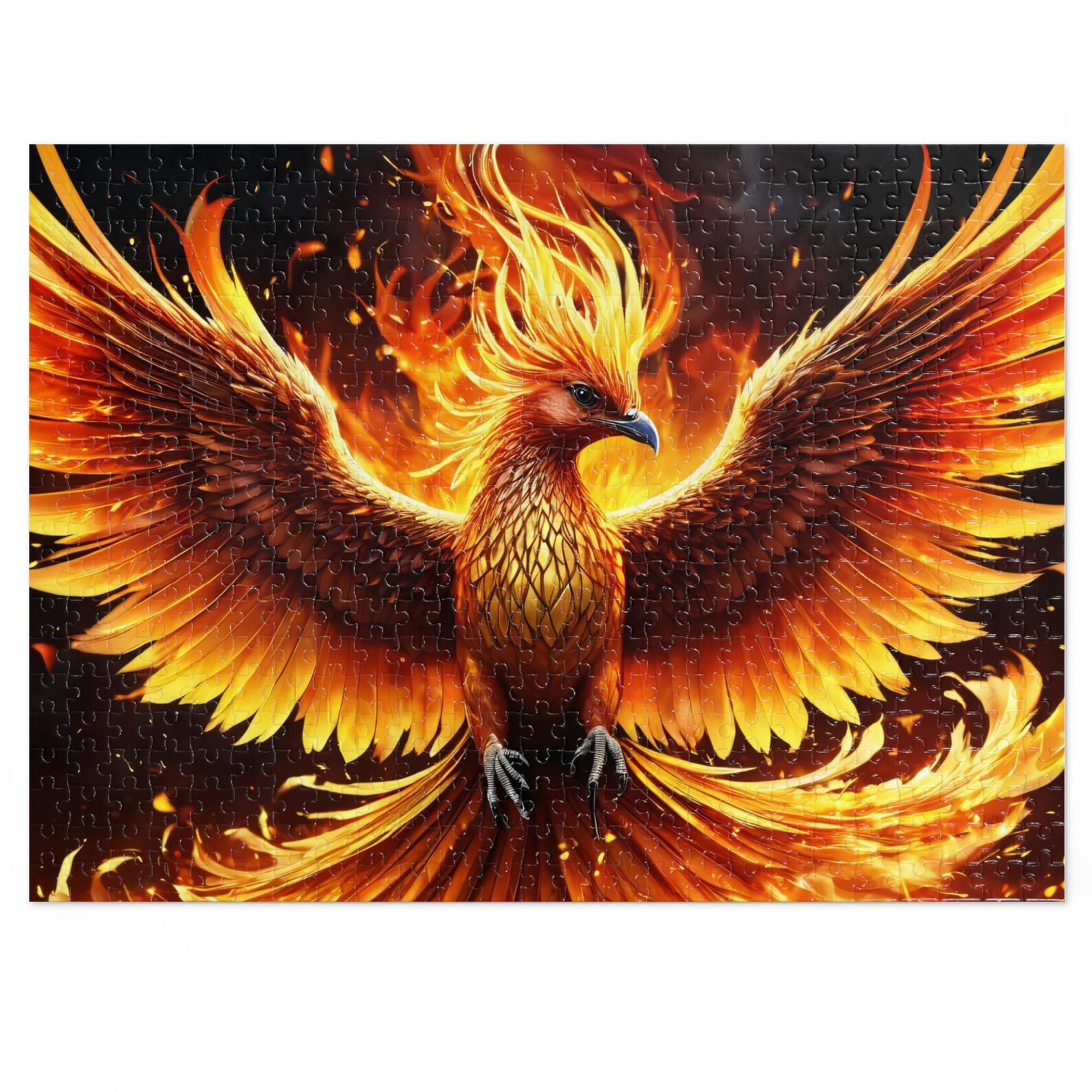Phoenix Fire Jigsaw Puzzle With Tin, 1000-piece Puzzle, Gift for Puzzle ...