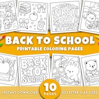 Back to School Binder Coloring Page - Etsy Canada