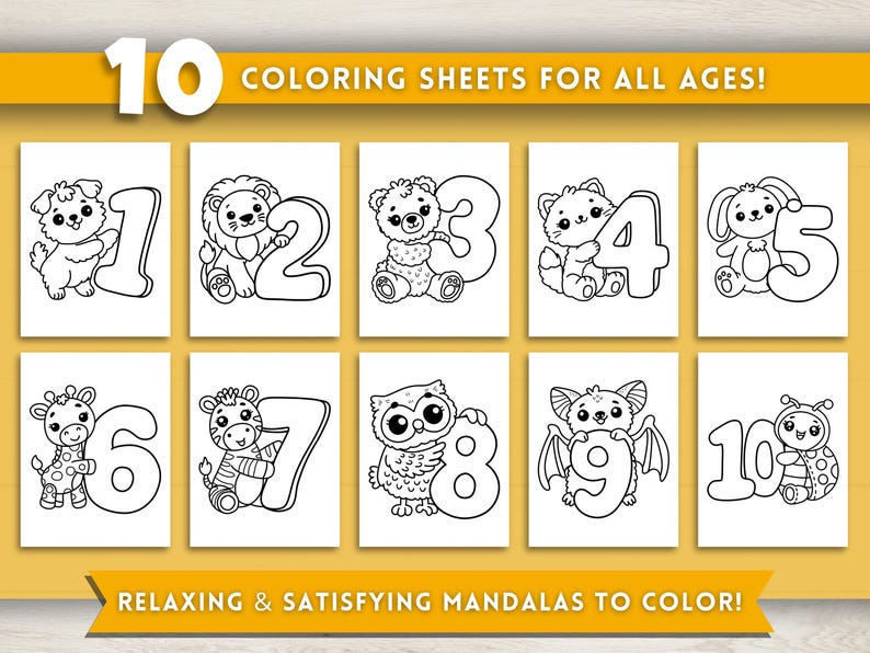 Toddler Coloring Pages for Kids & Preschoolers, Easy Animal Coloring ...