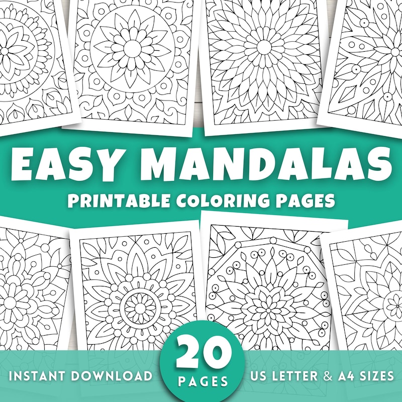 Simple Art Adult Coloring - Etsy