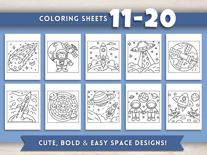 Outer Space Coloring Pages for Kids, Toddlers & Preschoolers, Printable ...
