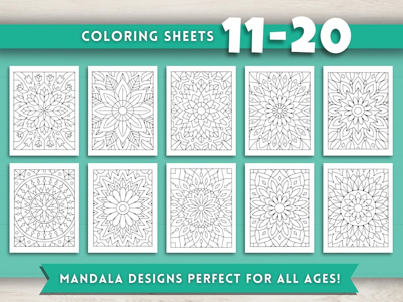 Easy Mandalas Coloring Pages for Adults & Kids, Simple Pattern Coloring ...
