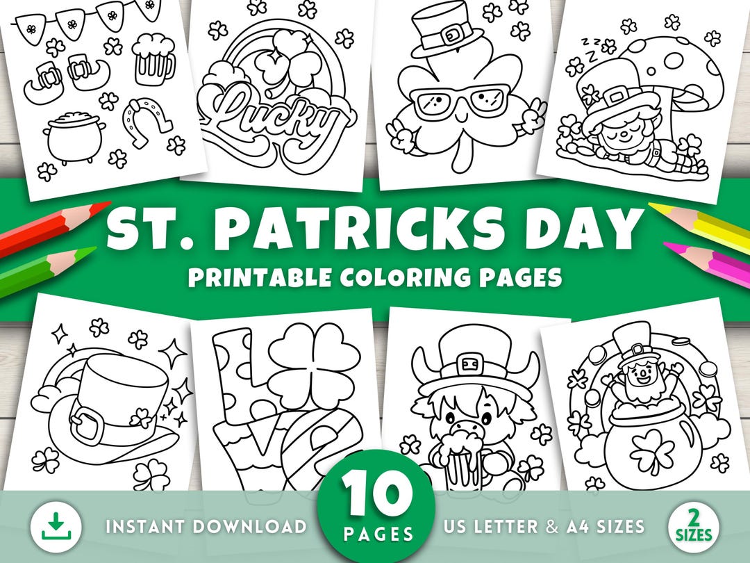 St. Patricks Day Coloring Pages, St. Patricks Printable Activity for ...