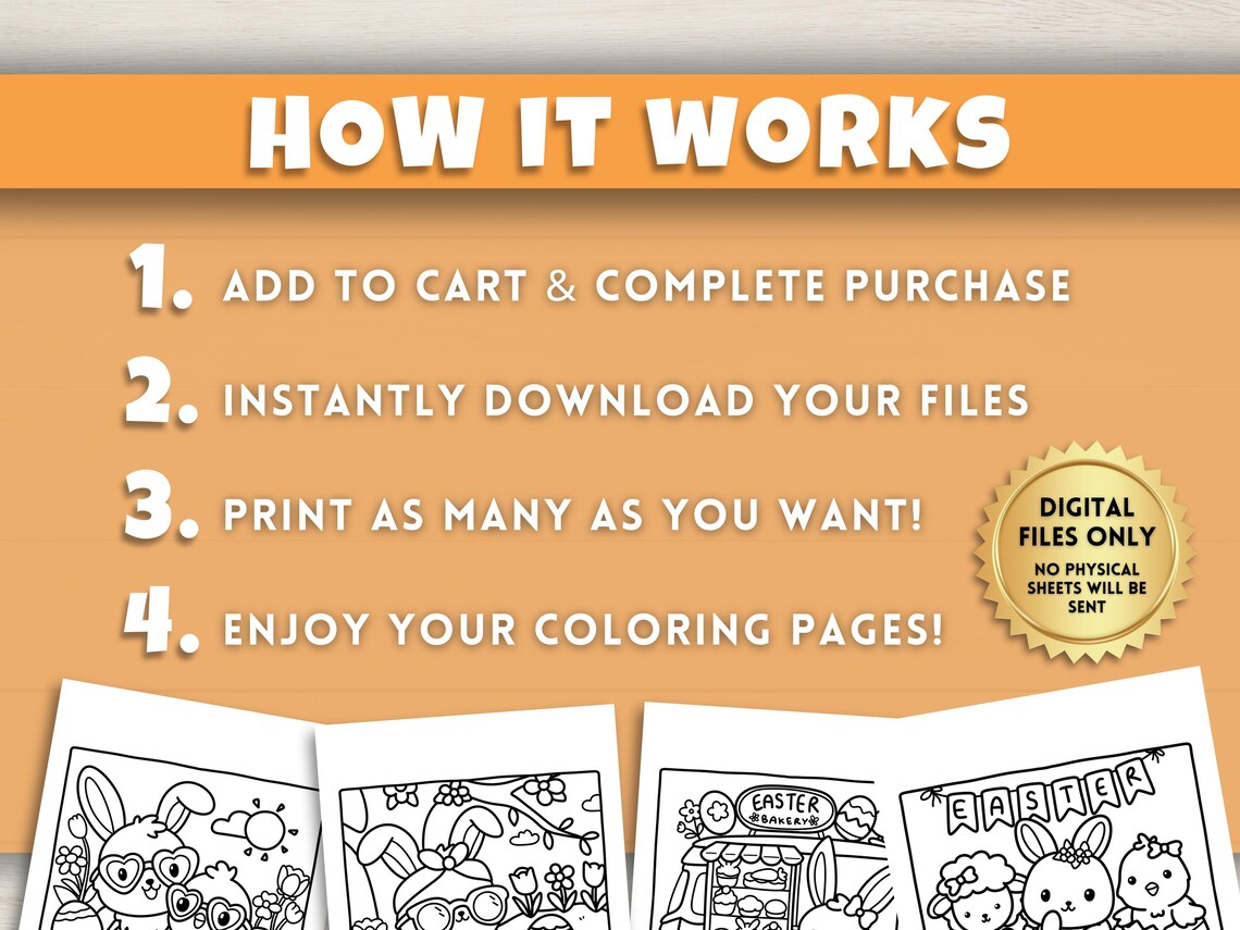 Easter Cute Coloring Pages for Kids Toddlers Preschoolers, Easter ...