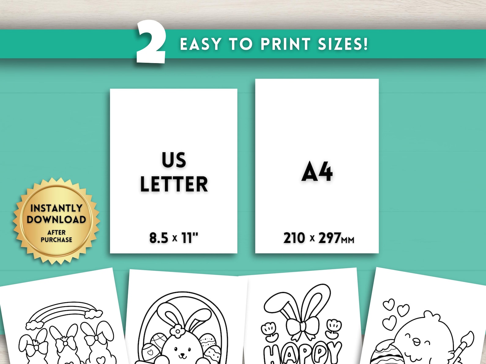 Easter Coloring Pages for Kids, Toddlers & Preschoolers, Easy Spring ...