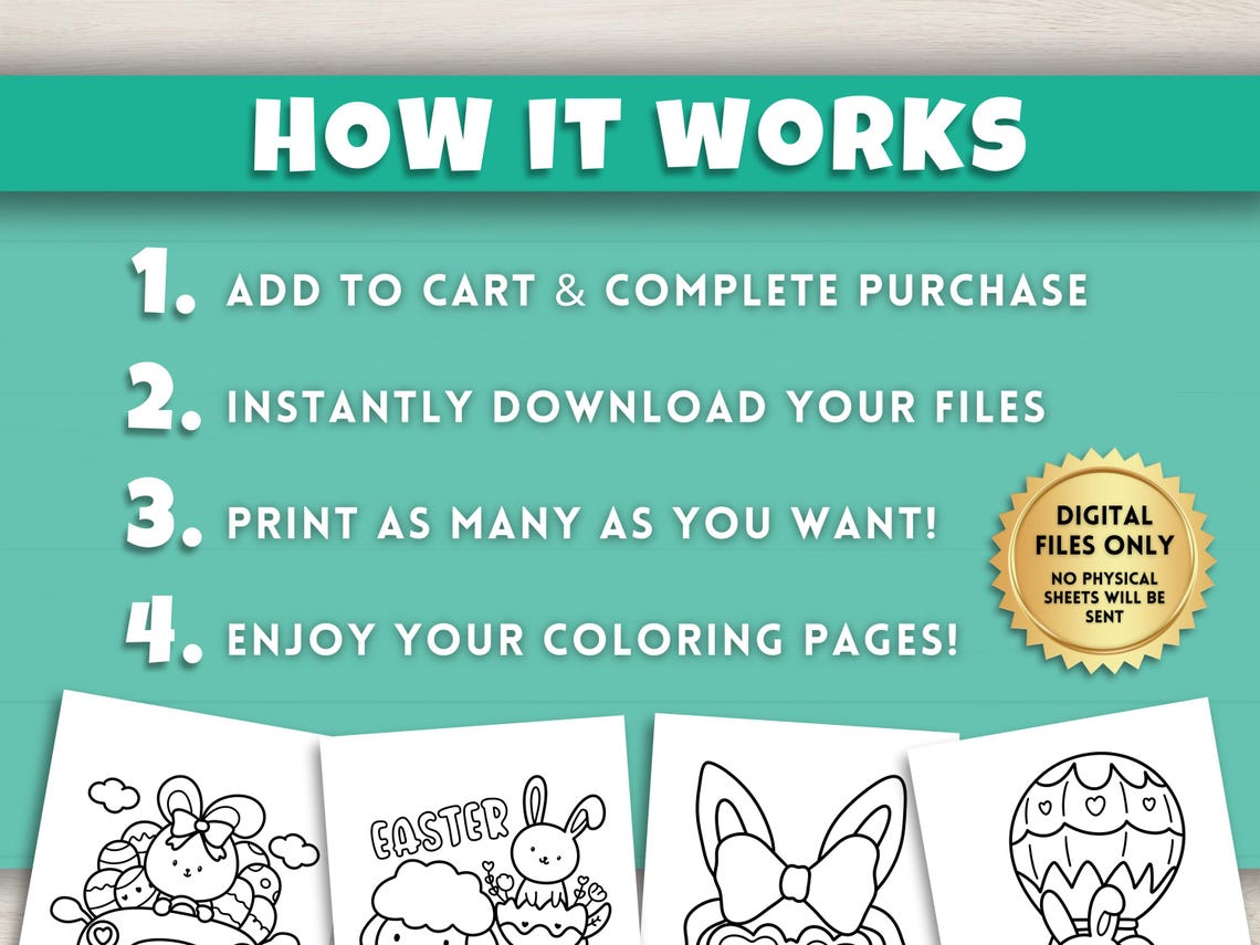 Easter Coloring Pages for Kids, Toddlers & Preschoolers, Easy Spring ...