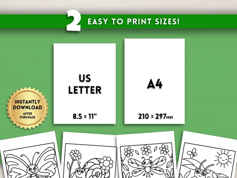 Bold and Easy Bugs Coloring Pages for Kids, Toddlers & Preschoolers ...