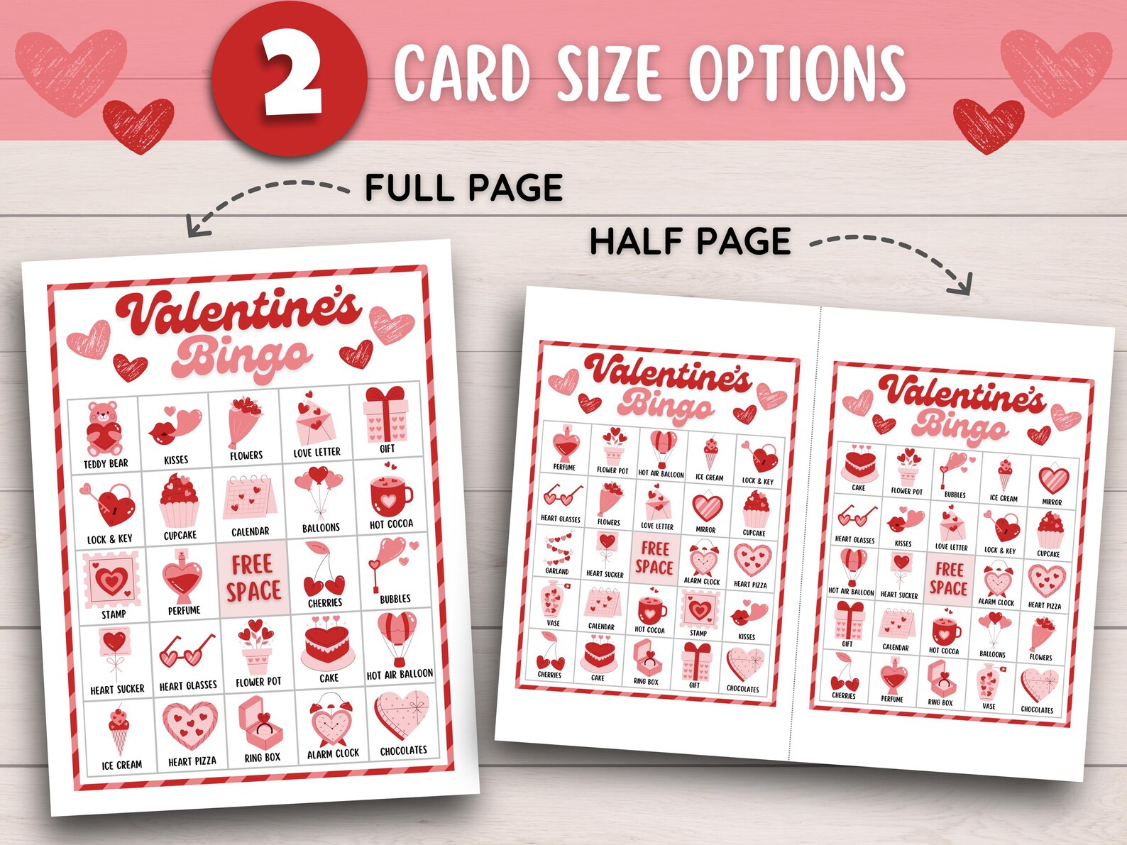 Valentines Day Bingo, Printable Valentines Bingo Game, Valentine's Day ...