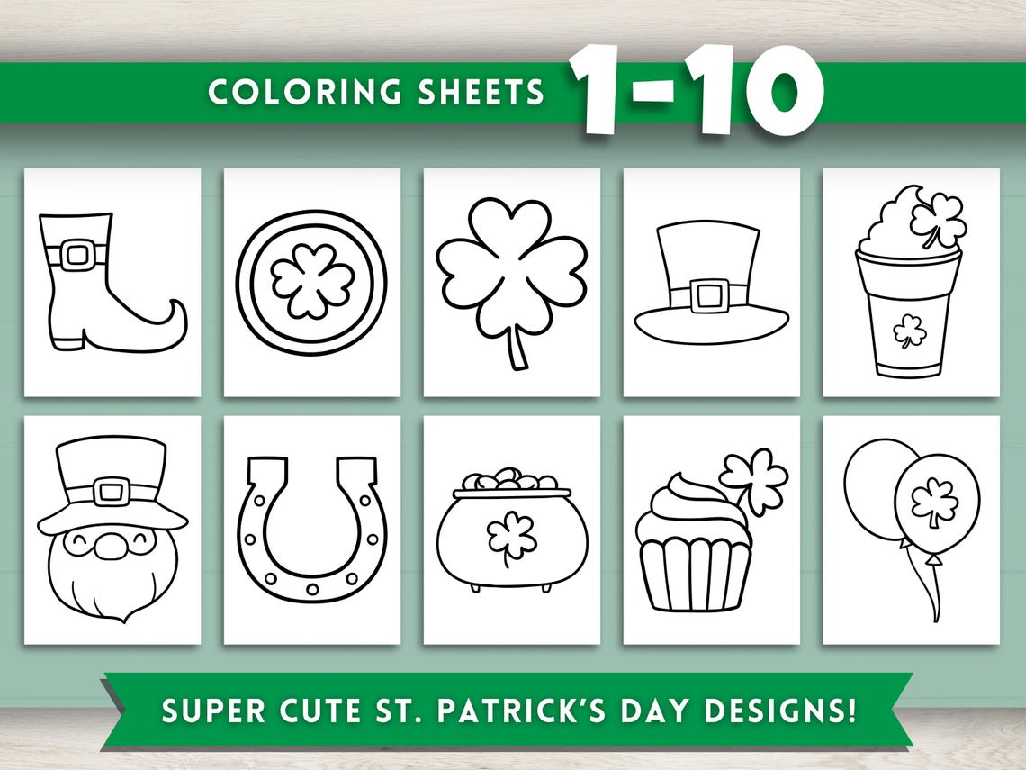 St Patricks Day Coloring Pages for Kids, Easy St. Patricks Printable ...