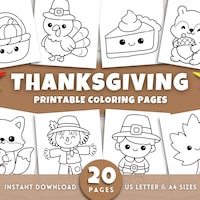 Fall Coloring Page for Kids – Autumn Leaves and Pumpkins Printable ...