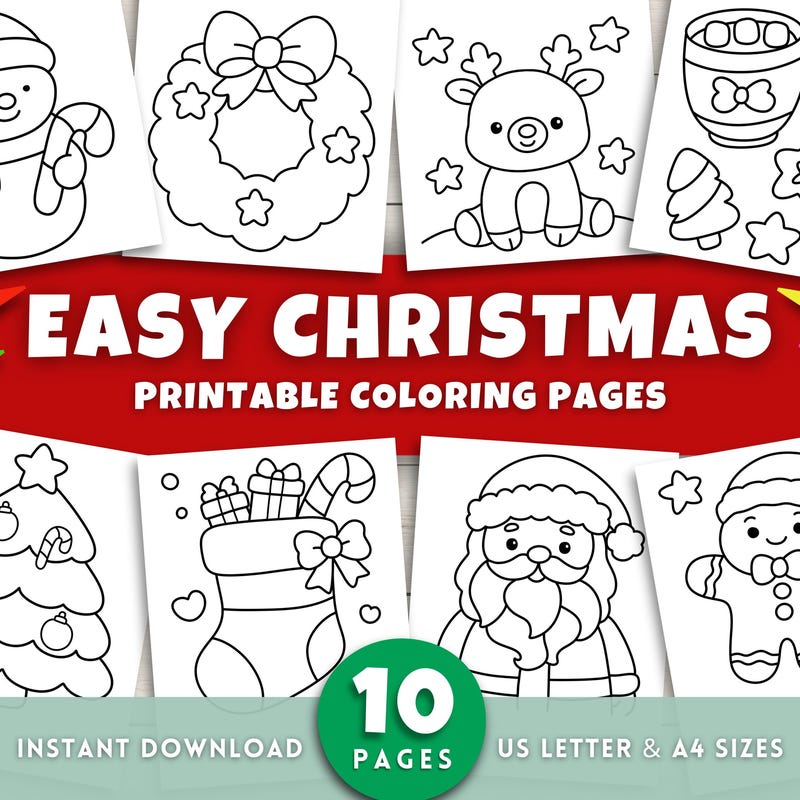 Easy Coloring Pictures - Etsy UK