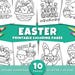 Easter Coloring Pages for Kids, Toddlers & Preschoolers, Easy Spring ...