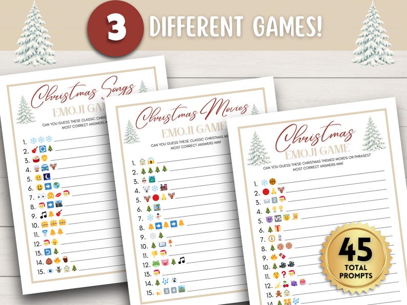 Christmas Emoji Game, Christmas Emoji Pictionary, Emoji Christmas Games ...